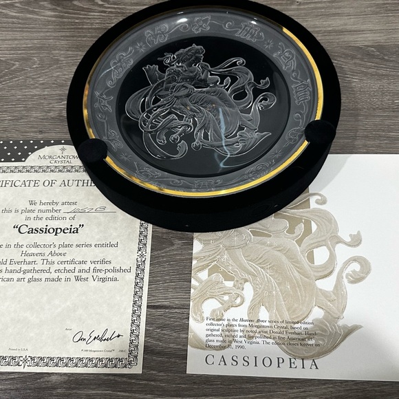 Wall Decor | Morgantown Crystal Cassiopeia Plate Donald Everhart 1989 Coa Limited Edition | Poshmark